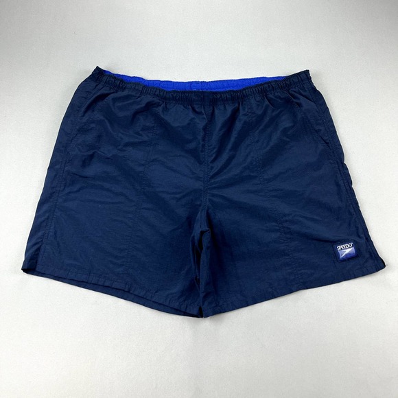 Speedo | Swim | Vintage Speedo Shorts Mens Large Navy Blue Drawstring ...
